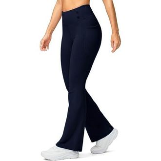 Generic Legging &eacute;vas&eacute; pour femme - Taille haute - Contr&ocirc;le du ventre - Avec poches - Push Up - Legging de compression - Yoga - Opaque - Lifting - Taille haute