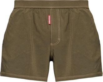 Dsquared2 Homme, Sous-v&ecirc;tements, Vert, Taille: 2XL Cotton Boxer Shorts with Logo