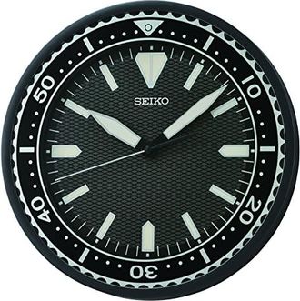 Seiko 30,5 cm Heritage Design Uhr Zifferblatt Wanduhr, klassisches Schwarz