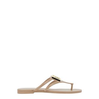 Dolce & Gabbana Femme, Chaussures, Rose, Taille: 36 EU Slides de plage en caoutchouc avec logo