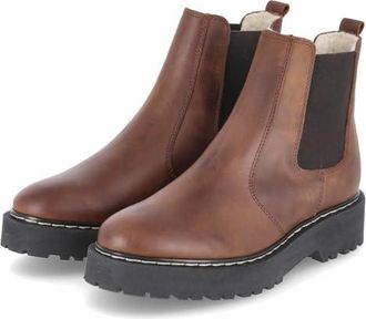 Fräulen Frida F-8396 Olivia Tabaco Bottes à enfiler en cuir lisse pour femme Marron, marron, 36 EU