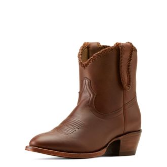 Ariat Womens Sterling Cora Western Boots in Oiled Bridle, B Medium Width, Size 38.5, by Ariat