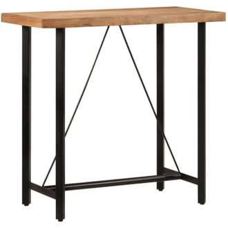 vidaXL Bartisch 110x55x107 cm Massivholz Akazie und Eisen vidaXL