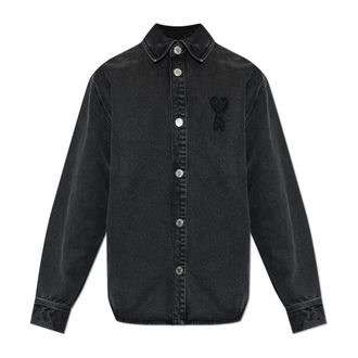 Ami Homme, Vestes, Noir, Taille: 2XL Veste en jean oversize