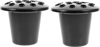 Amosfun 16 Loch Lotus Basis Friedhof Grab Vase f&uuml;r Memorial Blumenarrangements Stehen