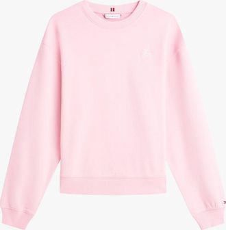 Tommy Hilfiger Sweat droit &agrave; col rond en coton m&eacute;lang&eacute;