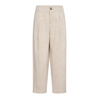 Part Two Femme, Pantalons, Beige, Taille: 42 FR Pantalon Fusel&eacute; M&eacute;lange Ch&ecirc;ne Fran&ccedil;ais