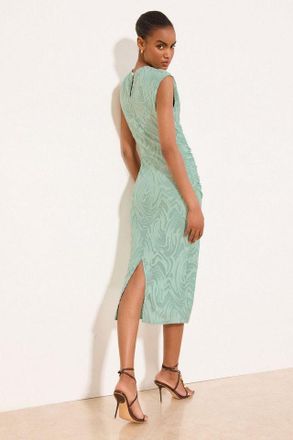 Lipsy Midikleid Lipsy strukturiertes Midikleid, Ausbrennermuster (1-tlg)