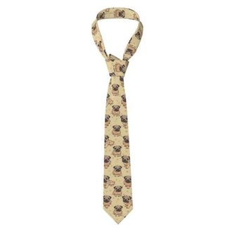 Generic Cravate DAffaires Chiens Carlins Dr&ocirc;les Et Mignons Classique Necktie Fine Cravate Pour Homme Pour F&ecirc;te &Eacute;v&eacute;nements L&Eacute;cole