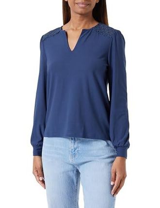 Only Onlsilja L/S Lace Top JRS Blouse, Robe Bleue, M Femme