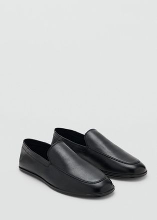 Mango Mocassins cuir noir - Homme - 39 - MANGO MAN