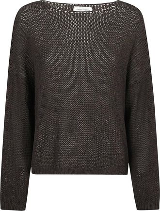 Roberto Collina Femme, Pulls, Brun, Taille: 38 FR Maille &agrave; col rond