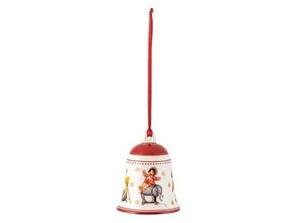 Villeroy & Boch My Christmas Tree, Cloche Jouets, 5,5 x 5,5 x 6,5 cm, Porcelaine, Rouge 14-8622-6849