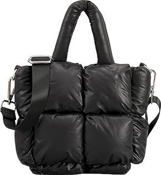 Generic Petit sac fourre-tout matelass&eacute; pour femme - Sac &agrave; bandouli&egrave;re doux - Sac &agrave; bandouli&egrave;re pour femme, Noir, Taille unique