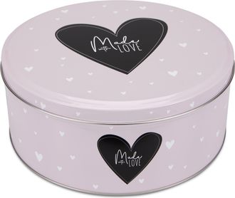 Städter Gebäckdose Made with Love ø 22 cm/H 9,5 cm Lila/Violett Rund