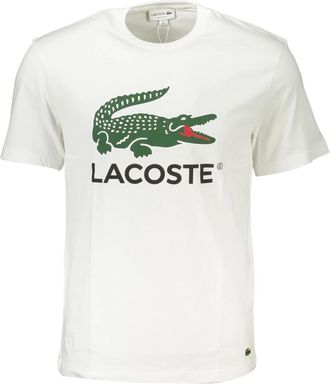 Lacoste Homme, Tops, Blanc, Taille: 2XL Short Sleeve T-shirt