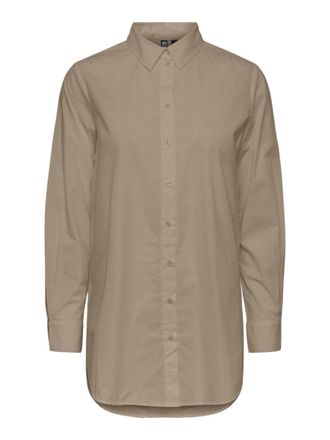 Pieces Damen Pcjiva Ls Shirt Noos Bc, Silver Mink, M