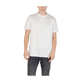 A|X Armani Exchange Homme, Tops, Blanc, Taille: S Cotton Crew Neck T-Shirt