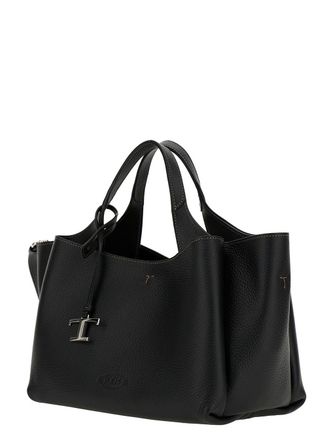 Tod's Womens Handbag T Timeless Black Calf Leather Handbags Hand Bags