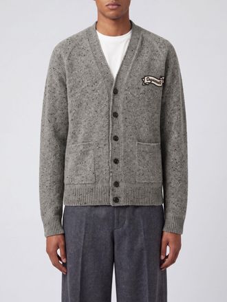 Dsquared2 Cardigan en m&eacute;lange de laine &agrave; col V avec logo contrastant