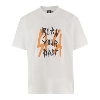44 Label Group Baumwoll-T-Shirt mit Logo-Print - - Tops - Herren - Wei&szlig; - L