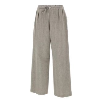 Loulou Studio Femme, Pantalons, Gris, Taille: 36 FR Clark Wide Pantalons