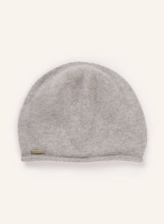 Seeberger Seeberger Cashmere-M&uuml;tze Mit Pailletten Und Glitzergarn grau