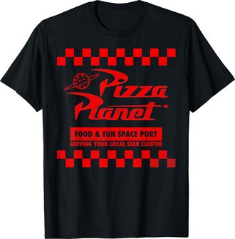 Disney Pixar Toy Story Pizza Planet Checkered Logo T-Shirt T-Shirt
