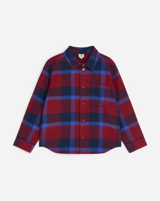 Arket Flanell-Overshirt -Blau