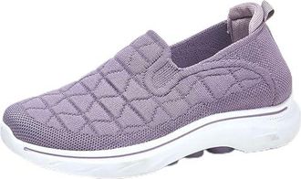 Generic Baskets de marche pour femme - Chaussures orthop&eacute;diques &agrave; enfiler avec soutien de la vo&ucirc;te plantaire - Semelle souple respirante - Chaussures de tenni