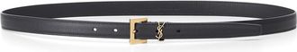 Saint Laurent Schmaler G&uuml;rtel aus Glattleder