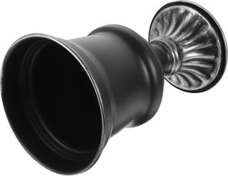 NUOBESTY Vintage Metallvase Schwarz Antiker Blumen&uuml;bertopf Dekorativer Metallblumenk&uuml;bel f&uuml;r Getrocknete Blumen Eleganter Pflanzk&uuml;bel f&uuml;r Tischdeko Geeignet f&uuml;