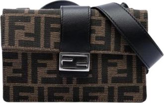 Fendi Sac bandouli&egrave;re vintage Pre-owned en toile - Femme - Pre-owned - Brun - Taille: ONE Size