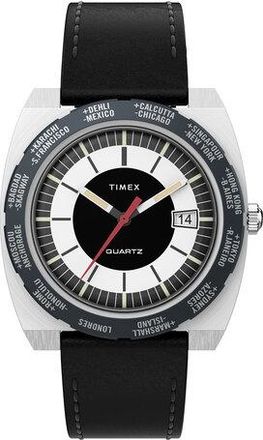 Timex Uhr World Time 1972 Reissue TW2V69500 Schwarz