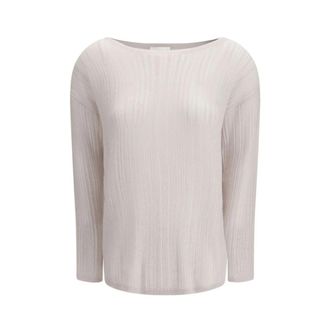 Allude Rundhalspullover - - Knitwear - Damen - Wei&szlig; - M