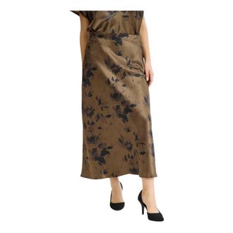 In Front Midirock - - Skirts - Damen - Beige - XL