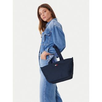Tommy Jeans Handtasche Tommy Jeans Tjw Ess Daily Mini Tote AW0AW17890 Dunkelblau