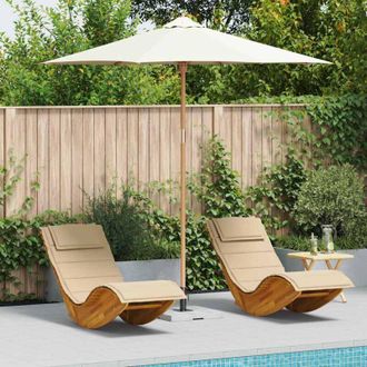 vidaXL Vidaxl - Parasol de jardin Blanc cr&egrave;me 270 x 270 x 260 cm Bambou
