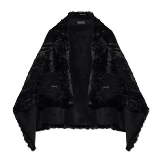 Balenciaga Faux Fur Cape - - Jackets - Damen - Schwarzk - ONE SIZE