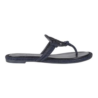Tory Burch Leder-Zehentrenner - - Shoes - Damen - Blau - 37 EU