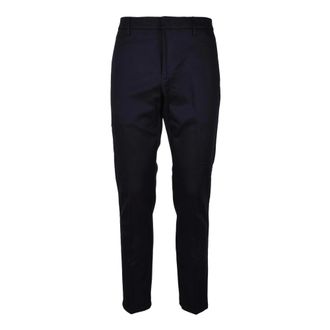 Dondup Homme, Pantalons, Bleu, Taille: W34 Pantalon Laine Coton &Eacute;lasthanne