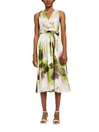 Esprit 023EO1E340 Robe, 318/Leaf Green 4, 34 Femme