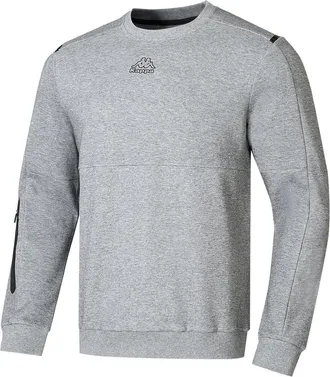 Kappa Sweatshirt f&uuml;r Herren, Teddy-Stoff (Grau meliert meliert)