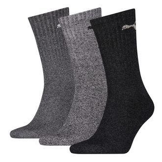 Puma 6 Paar Unisex Crew Socks Socken Sportsocken MIT FROTTEESOHLE (anthrazit/grey, 35-38)