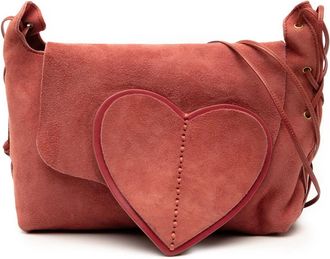 Gucci Hobo Bags - Suede Heart Shoulder Bag - Gr. unisize - in Gold - für Damen