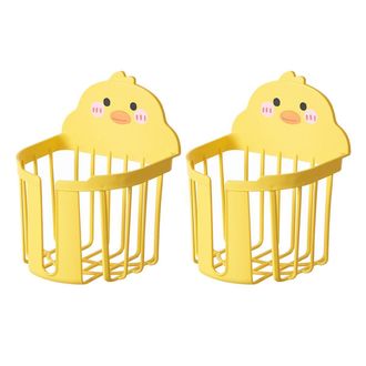 BESPORTBLE 2 Stück Punching Toilettenpapierhalter mit Ablage Wandmontage Papierregal für Bad und Küche Platzsparend Multifunktional Einfache Anbringung Praktisch