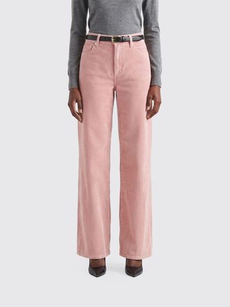 7 For All Mankind Pantalon Lotta taille haute en velours de coton c&ocirc;tel&eacute;
