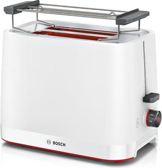 Bosch Kompakt Toaster MyMoment TAT3M121, entnehmbarer klappbarer Brötchenaufsatz, mit Auftaufunktion, Abschaltautomatik, Liftfunktion, Brotzentrierung, idea