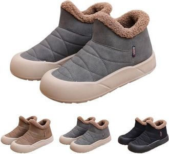 Generic Chaussures dhiver pour femme - En peluche chaude - Doublure chaude - Bottes dhiver moelleuses - Bottes de neige - Bottes à plateforme - Bottes courtes