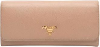 Prada Portefeuille Long Pre-owned - Femme - Pre-owned - Beige - Taille: ONE Size